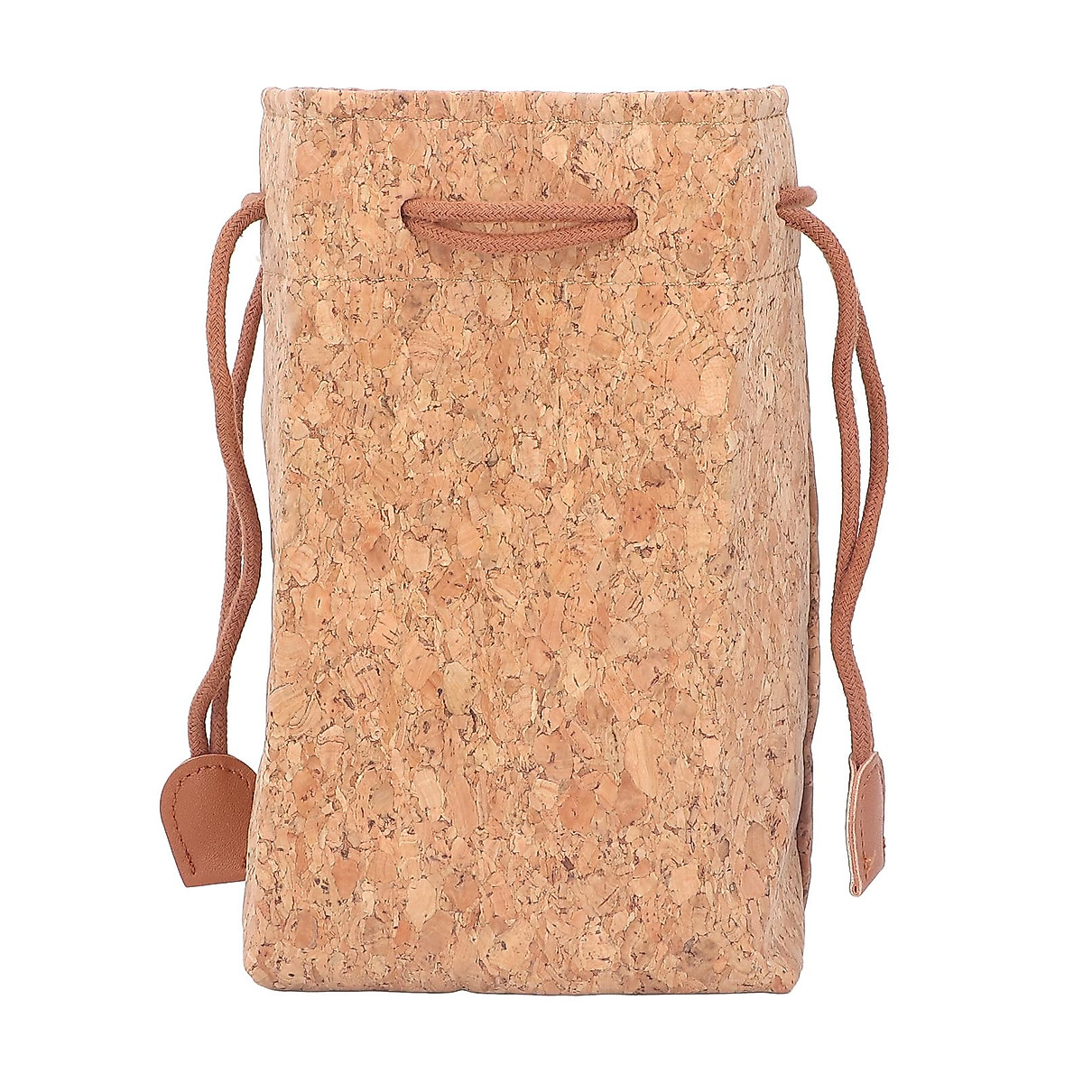 BOLORAMO Camera Lens Bag, PU Leather Cork Camera Bag 19.5x11.5x7.5cm Good Protection for Key