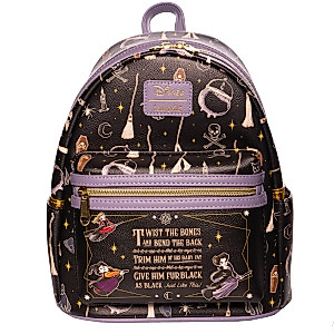 Loungefly Disney Hocus Pocus GITD (Glow in the Dark) Spell Mini Backpack