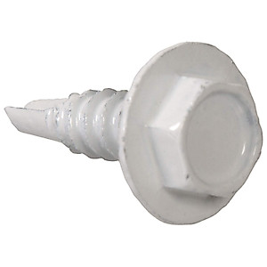 The Hillman Group 560395 10-Inch x 2-Inch Washer Head Self Drilling Screw with Painted Head, 50-Pack