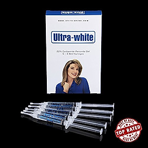 Ultra White 22% Teeth Whitening Gel Large 5 Tubes 3.8 ml of Gel use for Beautiful White Smile