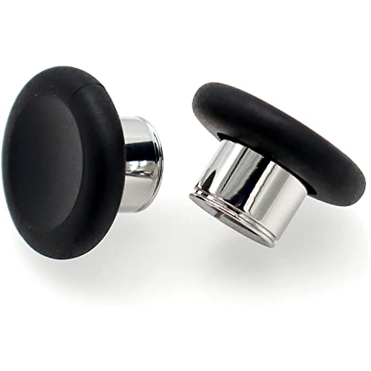 PEGLY 2 Pack Replacement Taller Concave Magnetic Analog Thumbstick Set Compatible with Xbox One Elite 2 Controller Classic Thumbsticks Black