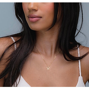 Charm America - Gold Butterfly Charm - 10 Karat Solid Gold - Butterly Pendant Jewelry (Style 1)