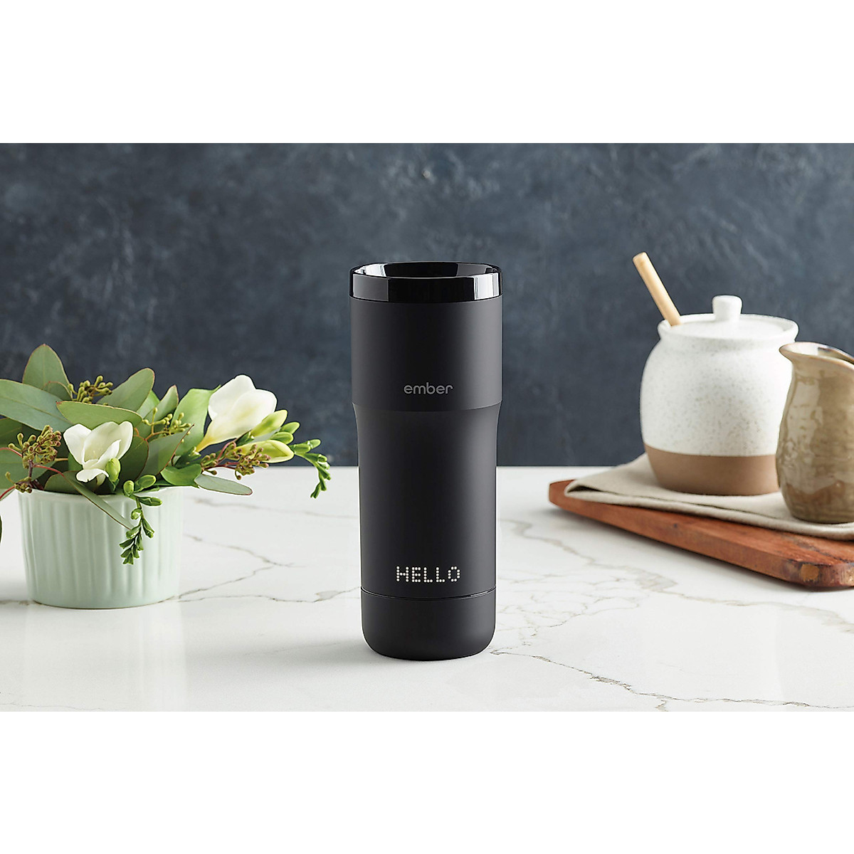 Ember Temperature Control Travel Mug, 12 Ounce, 2-hr Battery Life, Black - App Controlled Heated Coffee Travel Mug