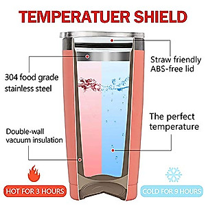 AMIGOO Best Mom Ever - Stainless Steel Mug Tumbler with Lid and Straw, Insulated Travel Coffee Cup Mothers Birthday Gifts for Her Mom Women Ladies (20 oz, Rose Gold)