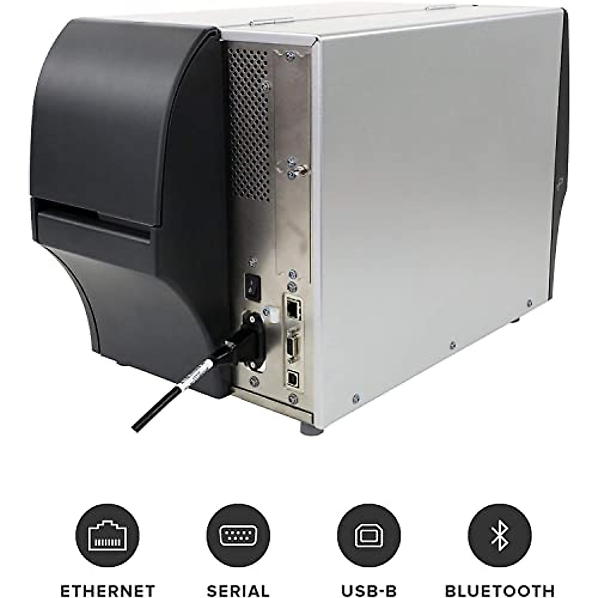 ZEBRA ZT411 300 dpi Thermal Transfer and Direct Thermal Industrial Printer - Ethernet, Bluetooth, Serial, USB, Connectivity, 14 IPS, 4-inch Print Width, Monochrome - ZT41143-T010000Z, JTTANDS