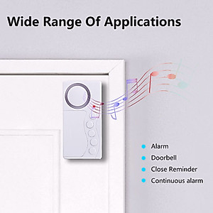 Freezer Door Alarm When Left Open,Fridge Door Alarm with Delay Upgrade 3/15/30/60 Seconds Security, Adjustable Delay Wireless Fridge Alarm Door Open Chime Refrigerator Wireless Alert(2 Set)