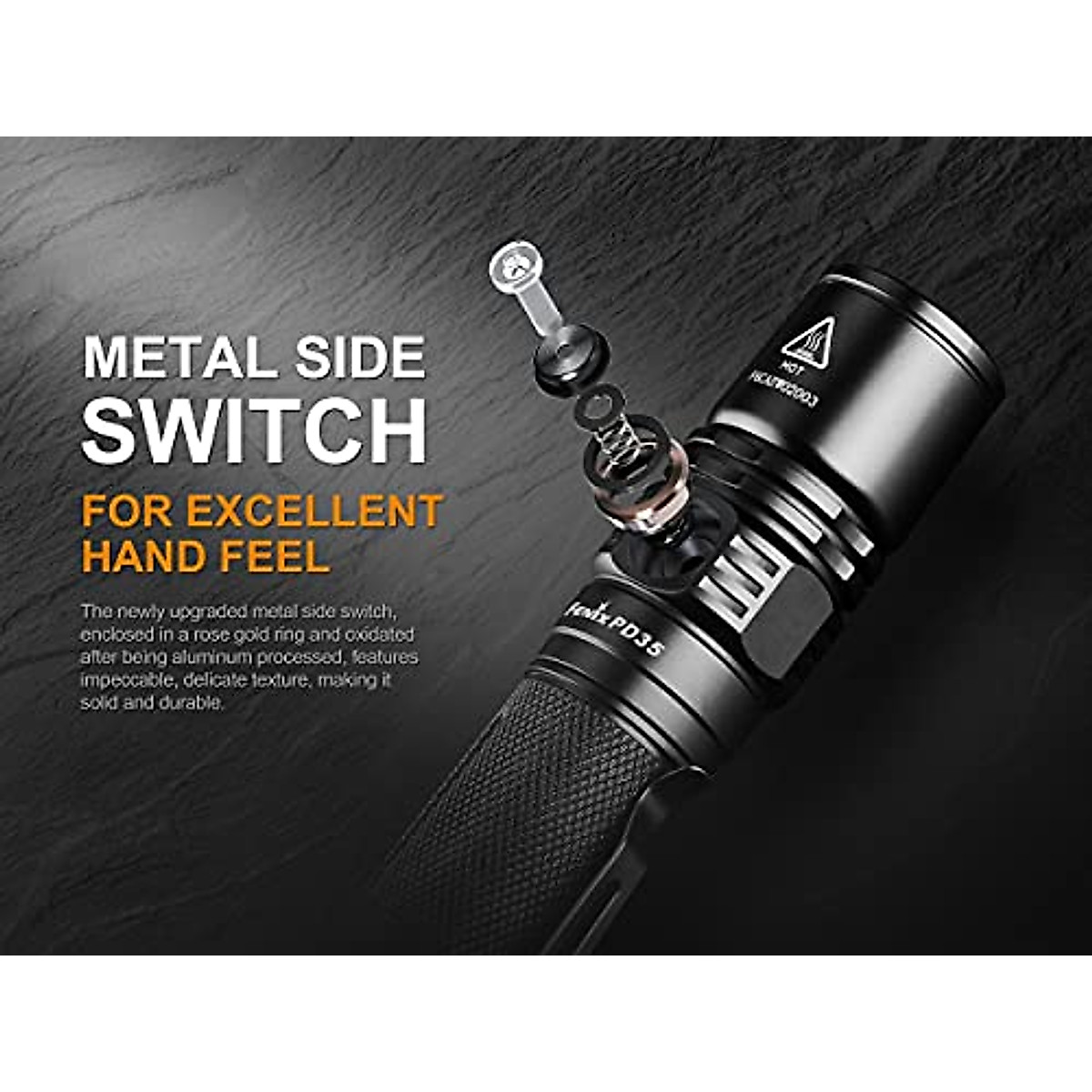 FENIX Unisex PD35 V2.0 Torch, Black,Small