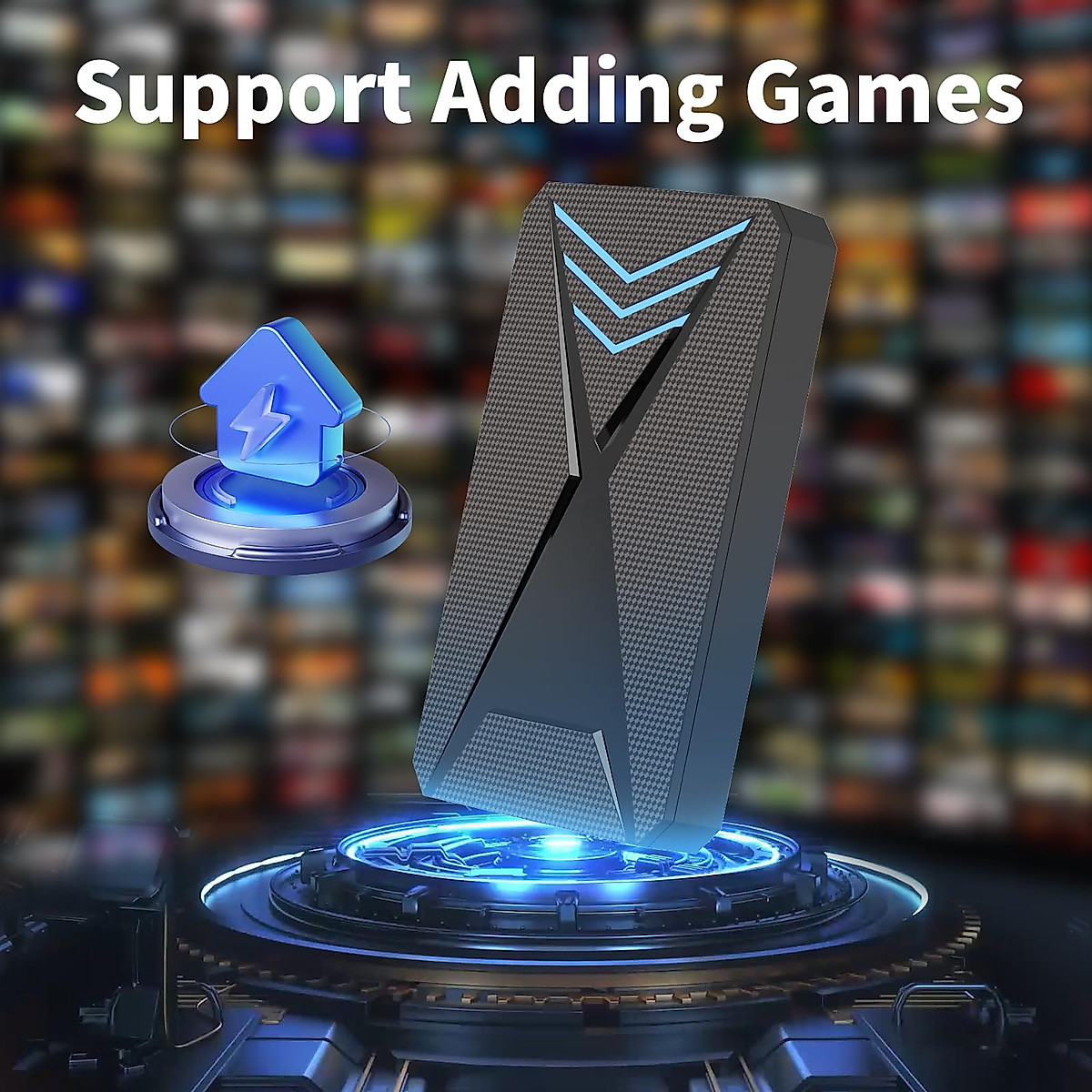 2T Retro Gaming Console HDD, Emulator Hard Drive, Emulator Console with Built-in 4280 Retro Play Games, 18 Emulator, Plug & Play Video Game Consoles for Win 8.1/10/11, Support for Adding Games