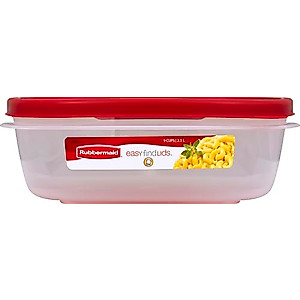 Rubbermaid Easy Find Lids Food Storage Container, 9 Cup, Racer Red