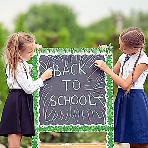 Cinvo Bulletin Board Border Trim Boho Greenery Tropical Leaves Ivy Leaves Double Sided Border Die-Cut for Bulletin Boards Black Board Desks Wall Decals Back to School Classroom Decoration (3" x 50’)