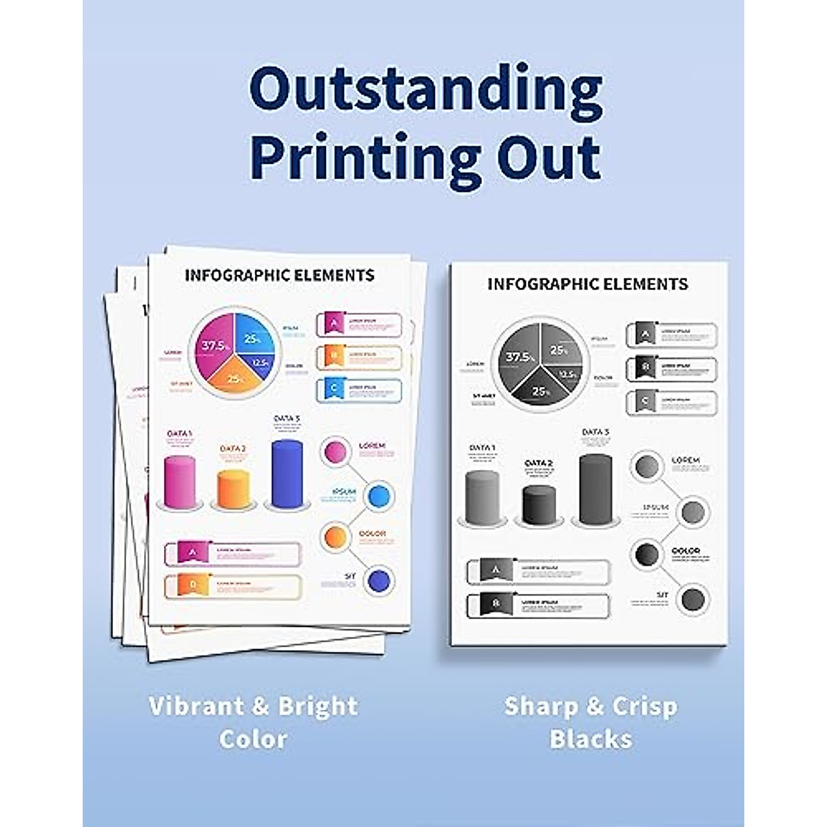 822XL Ink Cartridges Remanufactured Replacement for Epson 822XL Ink Cartridges Combo Pack T822XL 822 Printer Ink for Workforce Pro WF-3820 WF-4820 WF-4830 WF-4833 WF-4834 (4-Pack, BCMY)