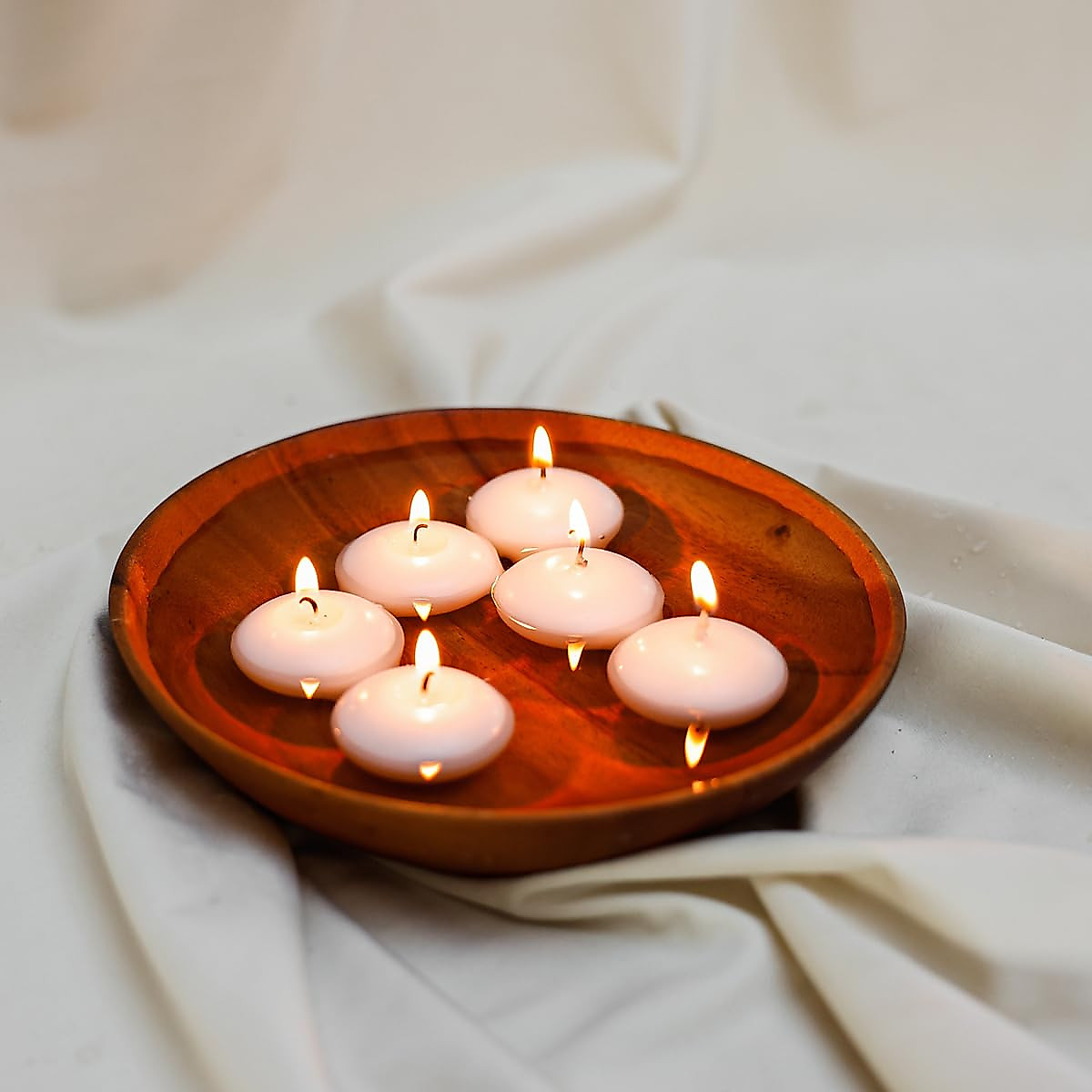 24 Bulk White Floating Candles-2 inch Unscented Tealights - for Romantic Weddings Decorations Pool Centerpieces Parties