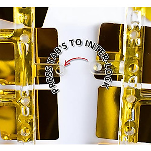 BannerBuzz Shimmer Panel Backdrop, Made of Premium Quality Plastic (Gold, 6' W X 8' H)