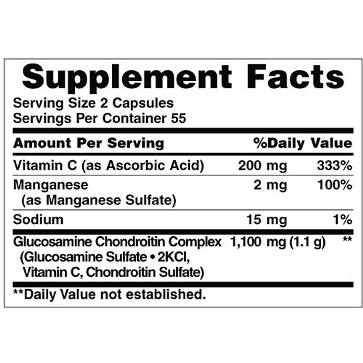 Nature's Bounty Glucosamine Chondroitin Complex, 110 Count (Pack of 2)