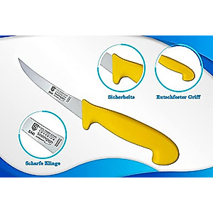 SMI - Solingen Boning Knife Curved 5 inch Meat Knife Professional Flexible Sharp Kitchen Knife Solingen Knife - Made in Germany