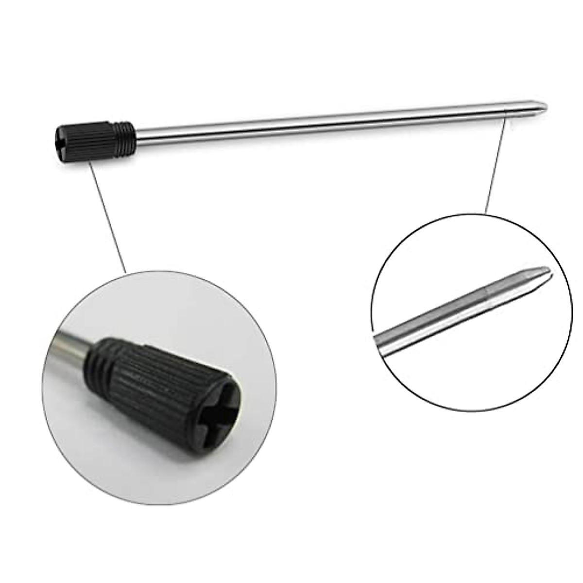 2.75'' Ballpoint Pen Refills, Replaced Refills for Diamond Crystal Stylus Pens and Ballpoint Pens (Black Refills,10 pack)