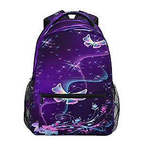 ALAZA Butterfly Purple Starry Travel Laptop Backpack Business Daypack Fit 15.6 Inch Laptops for Women Men
