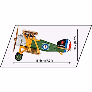 COBI Historical Collection Great War Sopwith F.1 Camel Plane, Multicolor, 175 pieces