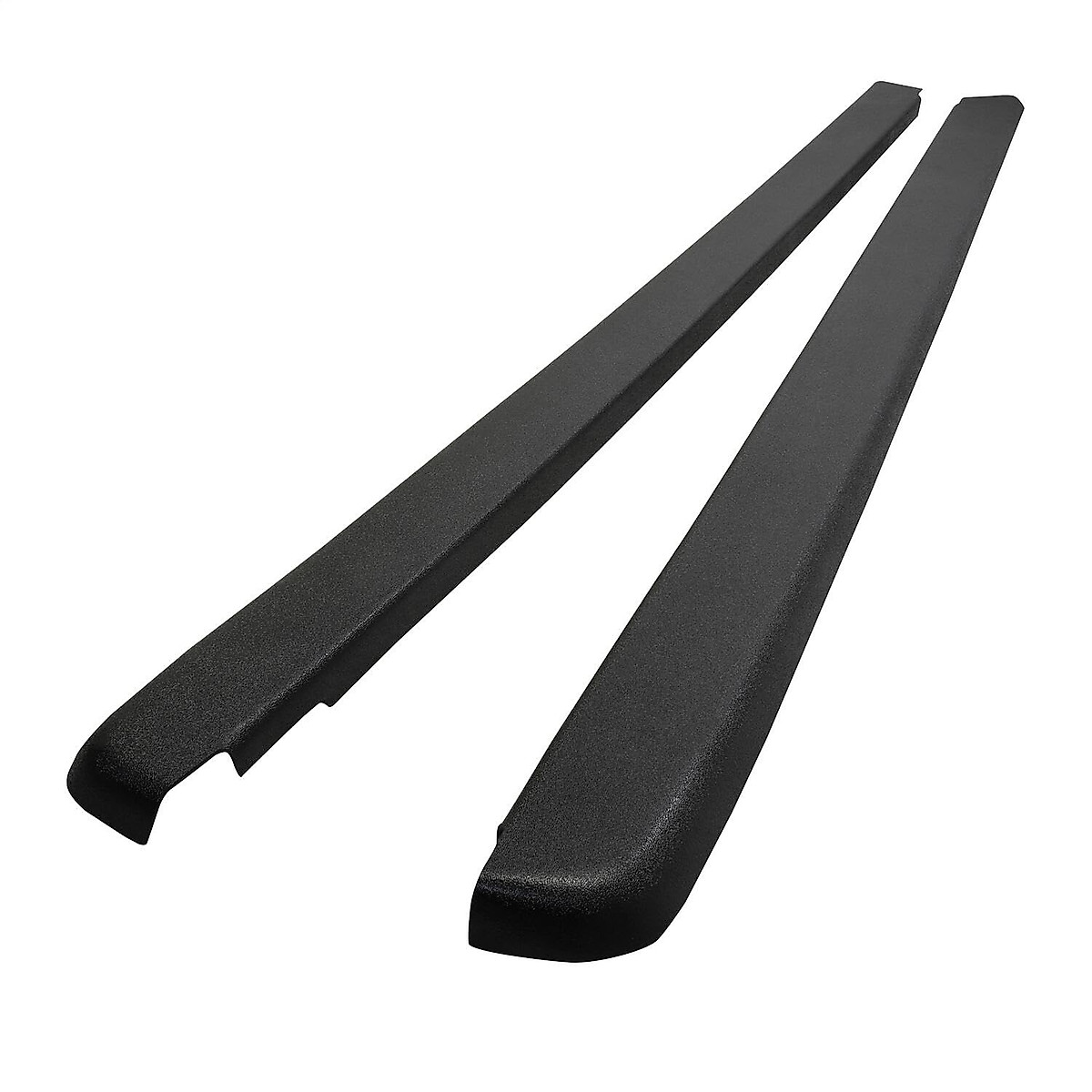 Wade 72-40151 Truck Bed Rail Caps Black Smooth Finish without Stake Holes for 1999-2007 Silverado & Sierra 1500 2500 (Classic only) with 6.5ft bed (Set of 2)