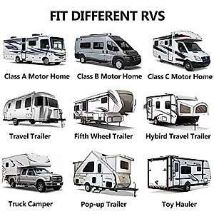 RV Awning Support Roller Cradle Center Support for RV Camper Awning, Black