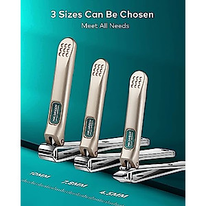 3 pcs Nail clippers set stainless steel nail clippers & slant edg Toenail Clipper Cutter for men and women