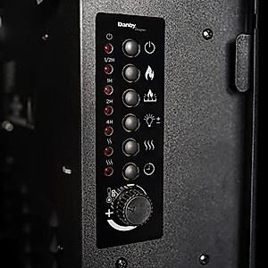 Danby Designer DDEF02213BD13 22" Wall Mount Electric Fireplace in Black Multi-Colour LED Flame and Ember Bed Remote Control Included