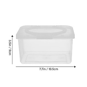 Wet Wipe Dispenser Portable Baby Wipes Dispenser Clear Refillable Tissue Box On- The- Go Wipes Dispenser Baby Wipes Holder for Car Outdoor Bathroom 4Pcs