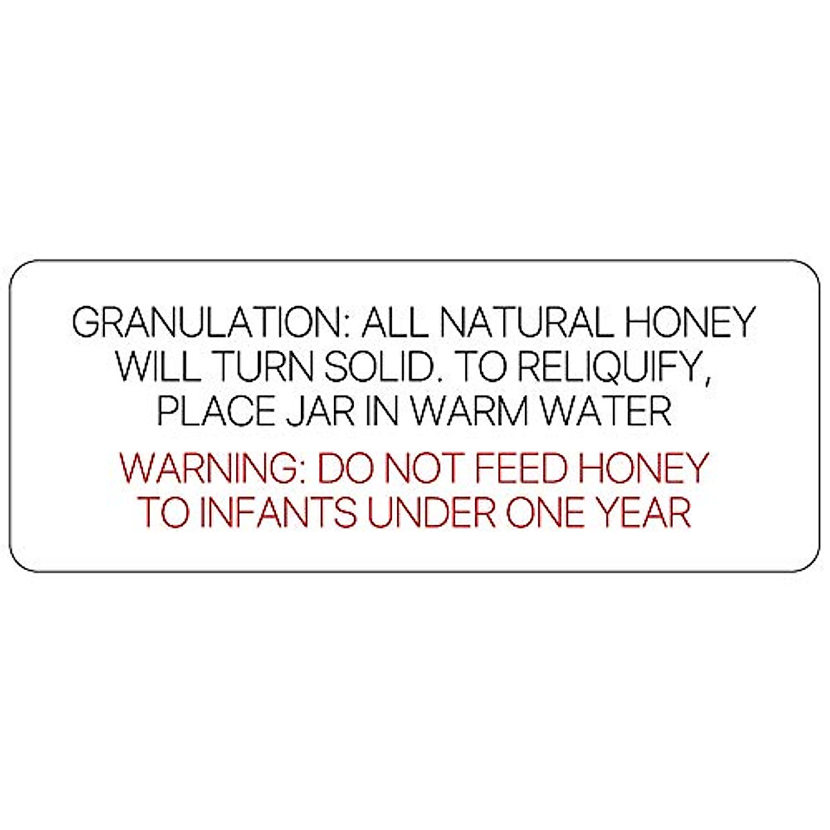 Honey Raw Organic Pure Rectangle Personalized Farm Home Made Product Kitchen Name Mason Jar Labels (Honey Warning Labels)