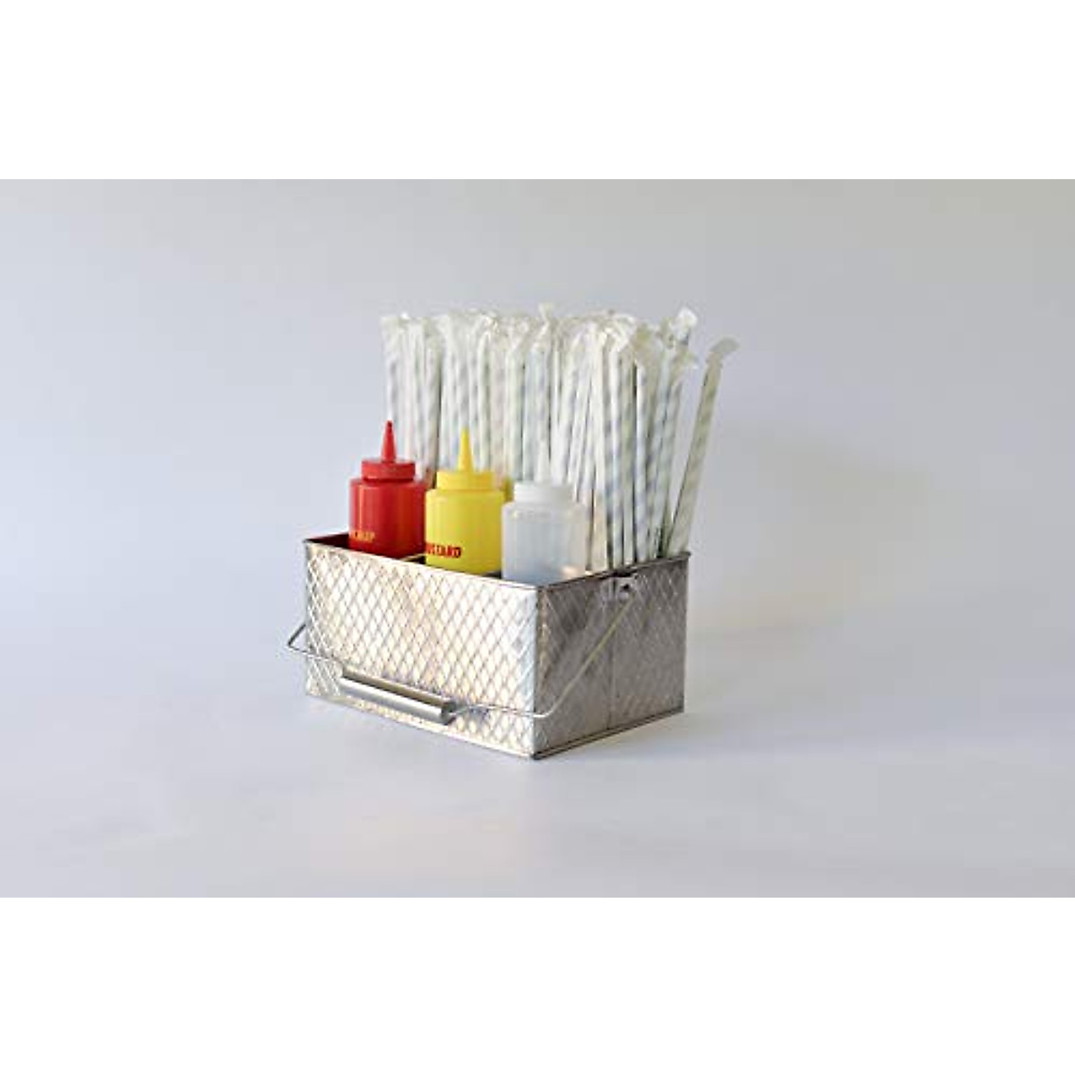 TableCraft 10040 S/S Lattice 4-Compartment Flatware Caddy