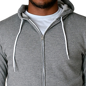 Independent Trading Co Unisex Full Zip Hooded Sweatshirt AFX90UNZ - Gunmetal Heather Large