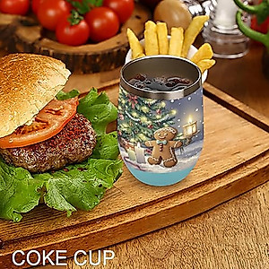 OPTKSNCU 304 Stainless Steel Insulated Cup with Lid, Candle Holder Print Durable, And Easy to Clean – Ideal for Home, Office, And Gift Giving