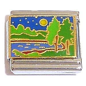 River Running Through Scenery Italian Charm