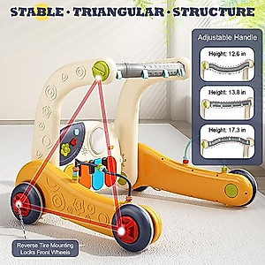 Losbenco Baby Gym Play Mat, 3-in-1 Baby Kick Piano Play Mat, Baby Tummy Time Playmat Musical Activity Center with Light for Infant Newborn Toddlers 0-12 Months