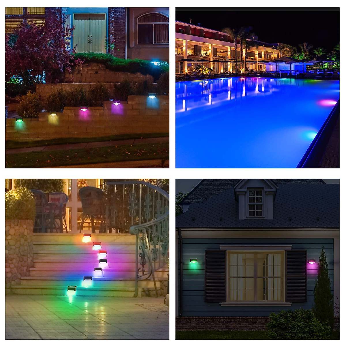 Color Changing Solar Pool Lights 16-Pack for Outdoor Decor