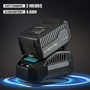 DURATECH Cordless Reciprocating Saw with 20V 4.0Ah Li-Ion Battery, 3000SPM, 7/8" Stroke Length, Variable Speed, Tool-Free Blade Change, 4 Saw Blades for Wood & Metal Cutting