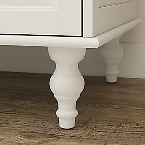 ECACAD Wardrobe Closet Armoire with 2 Doors, 3 Drawers, 4-Tier Storage Shelves & Hanging Rod, Wooden Clothes Storage Cabinet for Bedroom, White (31.5”W x 19.7”D x 70.9”H)