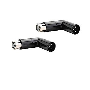 COLUBER CABLE Rotatable XLR Angle Adapter Dual Male and Female | L-Shaped Connector Metal Adapter with 4 Adjustable Angle Positions