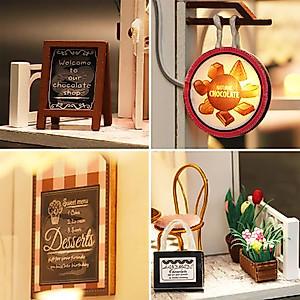 Spilay Dollhouse Miniature with Furniture,DIY Dollhouse Kit Mini Handmade Crafts with Dust Cover and Music Box,1:24 Scale Creative Room Birthday for Women and Lover (Fantastic Ideas)