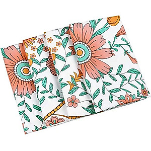 LANG XUAN Mandala Tapestry Wall Hanging Flower Psychedelic Tapestry Wall Hanging Decor for Living Room Bedroom Bohemian Plant Print (Green, 51.18" x 59.06")