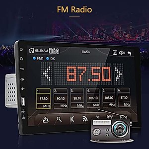 Single Din Car Stereo Apple Carplay Android Auto, Rimoody 1 Din 9 Inch Touchscreen Car Radio with Bluetooth FM AM Radio iOS/Android Mirror Link TF/USB/AUX Input Car Multimedia Player + Backup Camera