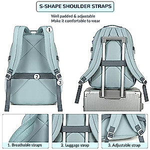 Lohol Water Resistant Daypack with Mulitiple Pockets for Travel Outdoor College, 15.6 inch Laptop Backpack for Men and Women (Grey