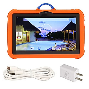 7 Inch Tablet, 1GB RAM 8GB ROM IPS HD Screen Kids Tablet with Stand for Travel (US Plug)