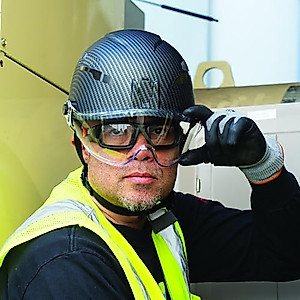 Klein Tools 60516 Safety Helmet, Vented Class C Safety Hard Hat, Removable Chin Strap, Premium KARBN Pattern, Adjustable Vents