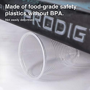 Turbo Bee 300 Pack 3 OZ Clear Plastic Cups，Disposable Bathroom Mouthwash Cups, Small Plastic Cups-Espresso Cups Ideal for Drinking Tasting, Food Samples