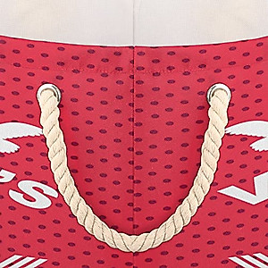 Valentines Day Pattern (2) Large Round Baskets for Storage Laundry Baskets with Handles Blanket Storage Basket for Bathroom Shelves Bins for Organizing Nursery Hamper Girl Boy