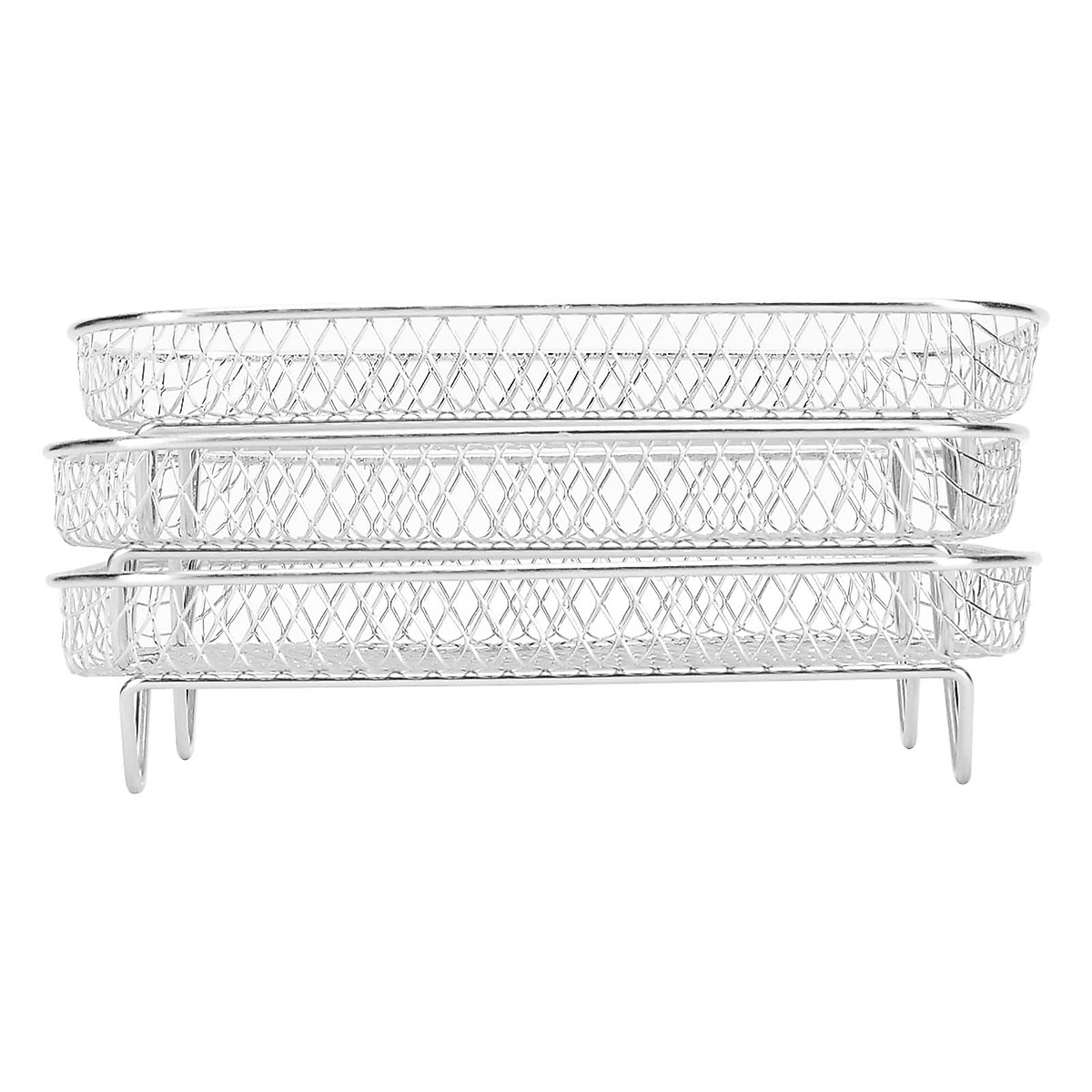 Tnfeeon 3 Layer Fryer Grilling Rack, Stainless Steel Stackable Cooling Rack for Baking Cooking Grilling