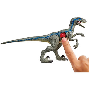 JURASSIC WORLD BATTLE DAMAGE Velociraptor Blue