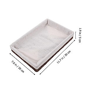 STOBAZA Wicker Storage Baskets, Hand Woven Paper Rope Wicker Baskets, Small Rectangular Wicker Baskets for Organisation, Cube Organiser for Closet/Clothes/Dresser