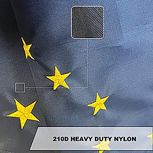 AZCOVER Alaska Flag - 12x18 Inch, Embroidered Stars, Outdoor with 2 Brass Grommets