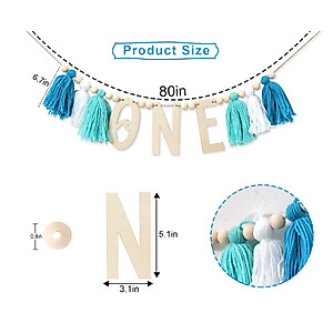 Surf Birthday The Big One High Chair Banner - Garland Boho 1st/First Birthday Decoration - Tassel Surf Birthday Party, Big One Birthday, Wave Banner(WAVE ONE BANNER)
